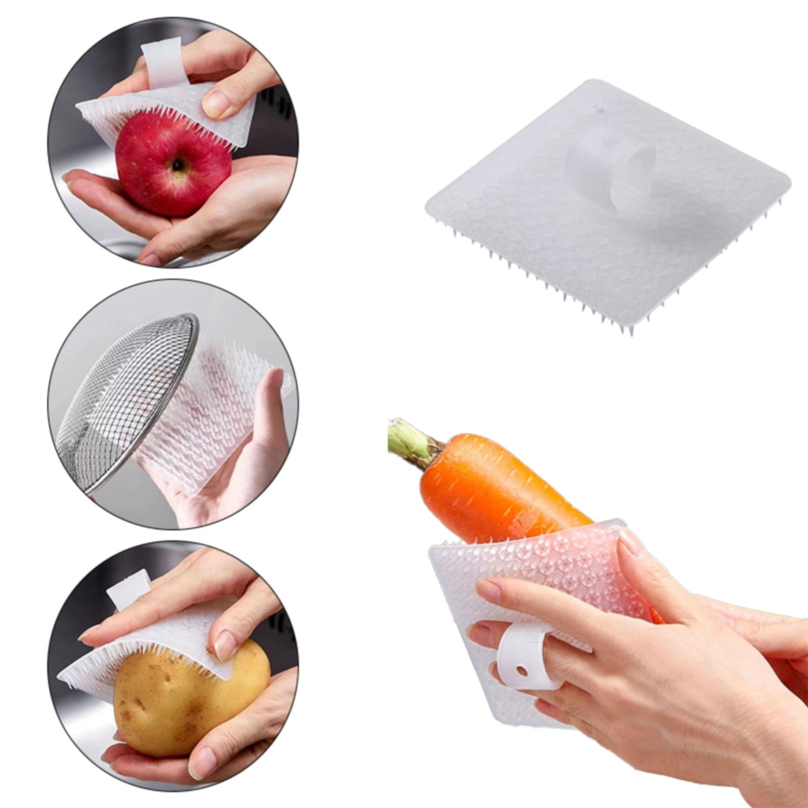 Hcnuuo Cleaning Brush 5 PCS Vegetable Cleaning Brushes Upgrade Flexible ...