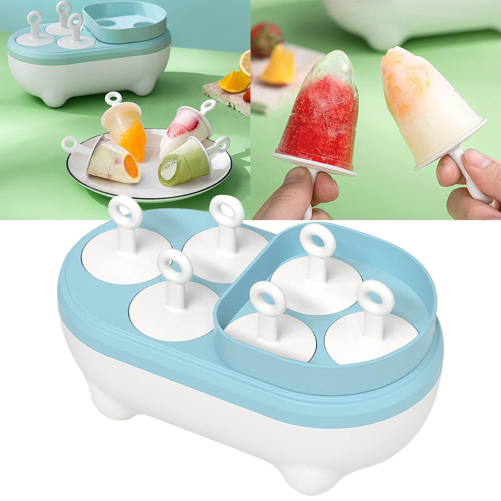 Hcnuuo Popsicle Molds Mould Set Silicone Moulds With Lid Homemade ...