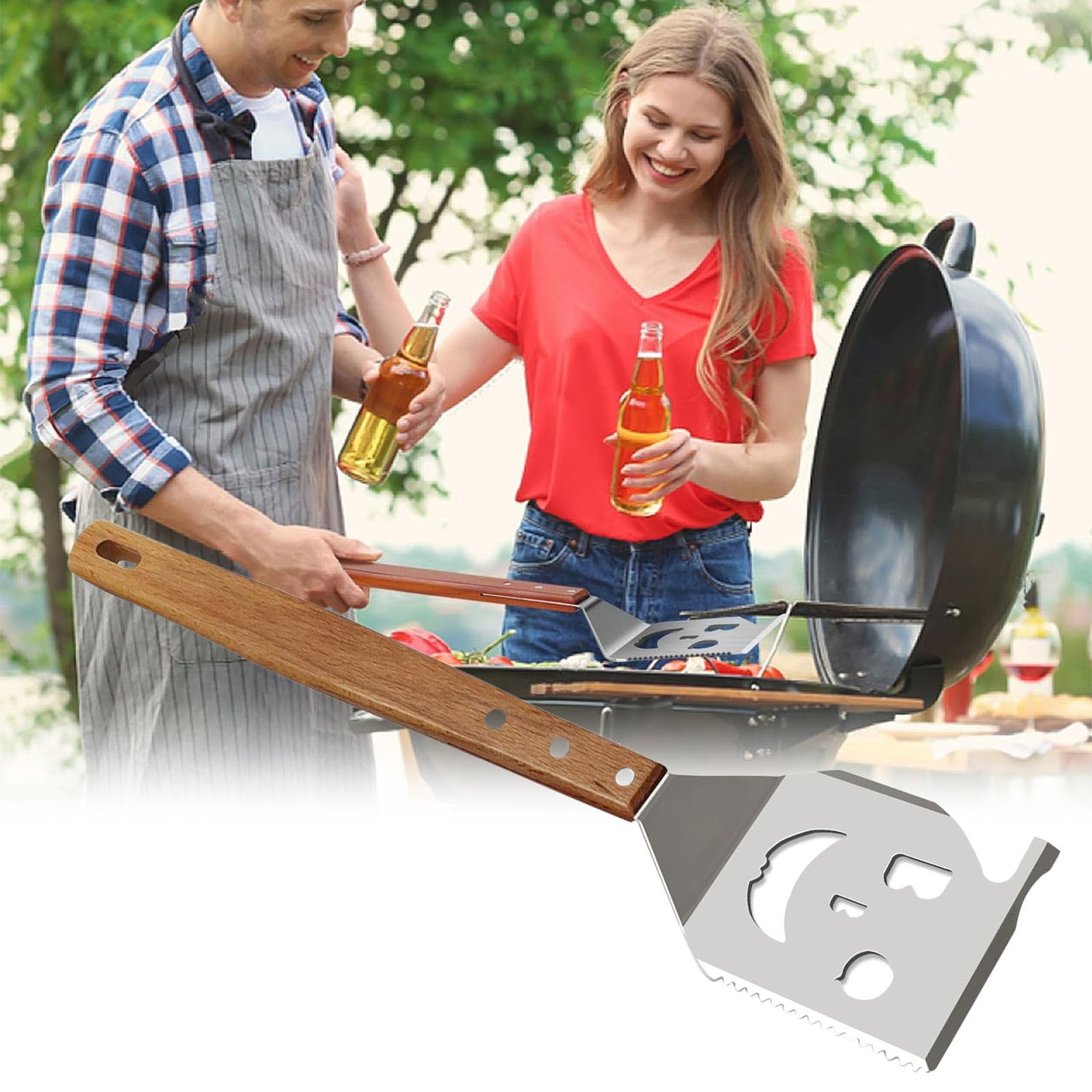Hcnuuo Price Drop Alert! 7 In 1 BBQ Spatula For Outdoor Grill ...