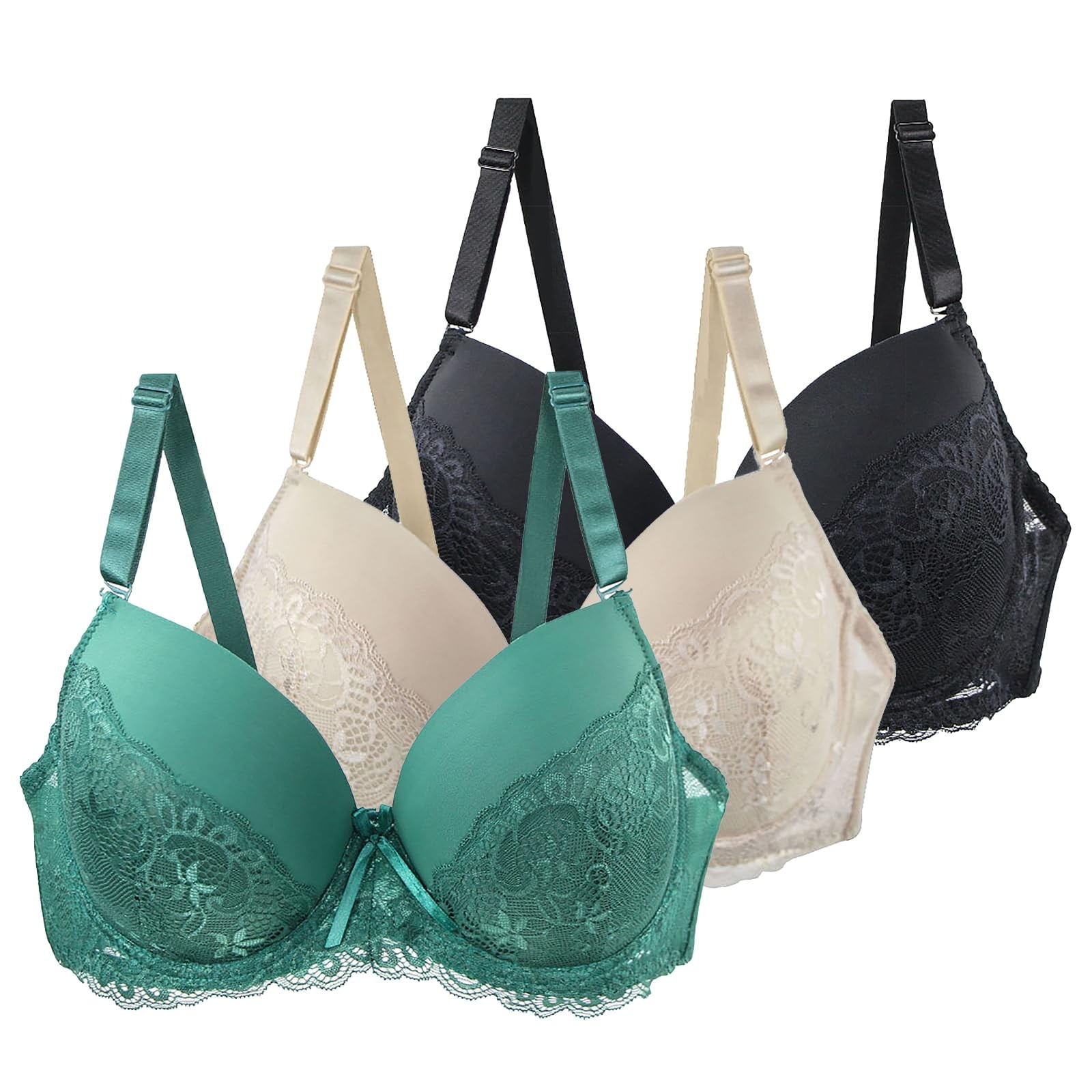 Hcnuuo Push Up Bra Bag 3 Women'S Strap Set Stylish Big Tight Classic ...