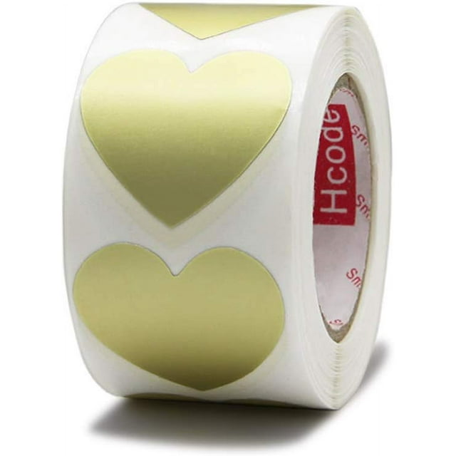 Hcode 1 5 Color Coding Dot Labels Metalic Gold Love Heart Shape
