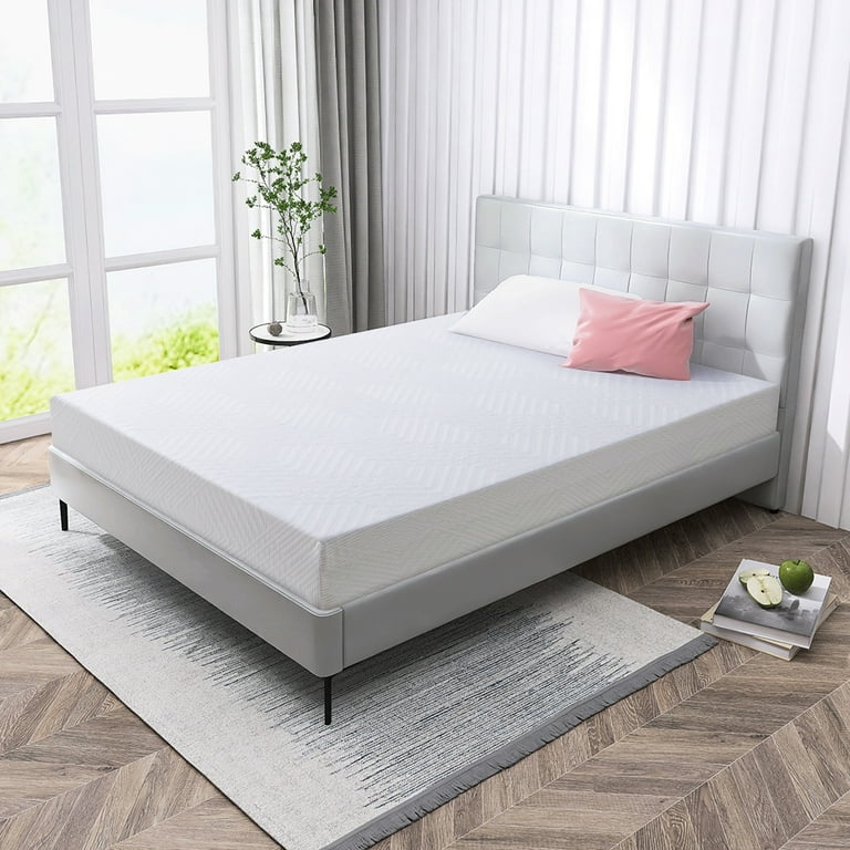 Hcore 8 Inch Twin Size Memory Foam Mattress Supportive Pressure Relief Bed in A Box Medium Firm Mattress Hypoallergenic Breathable Cover