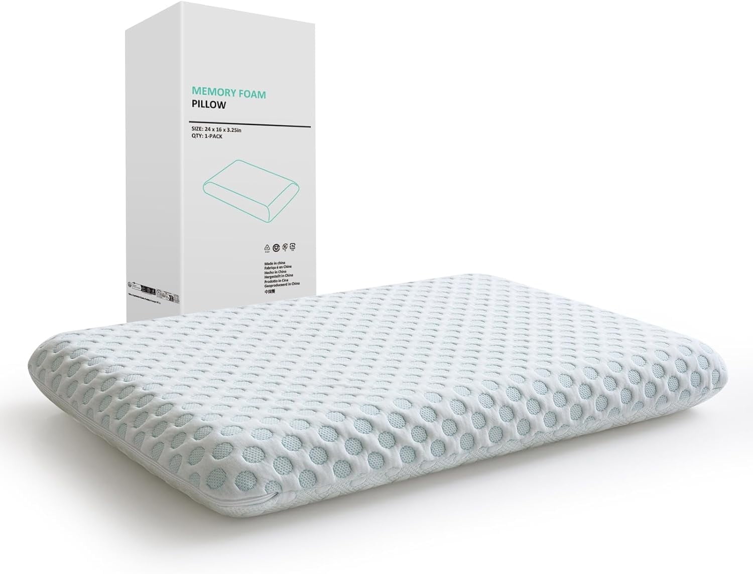 Hcore Ultra Thin Pillow 3.25" Stomach Sleeping, Slim Pillow for Side ...
