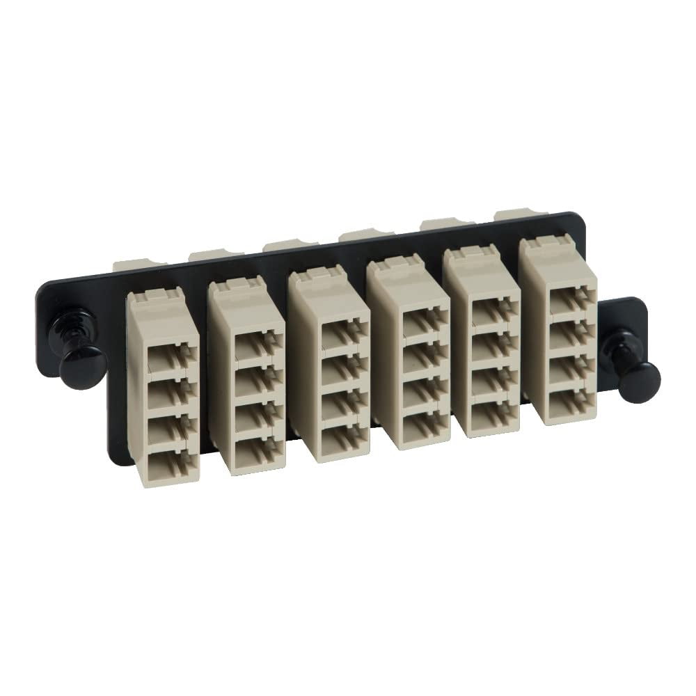 ICC HD LC-LC Fiber Optic Adapter Panel with Beige Multimode Adapters ...