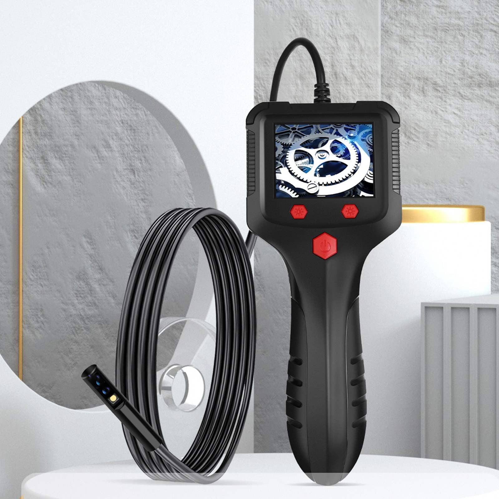 Hd Borescope Inspection Camera, 2.4 Inch 1080p Screen, 5.5mm Snake Tip ...