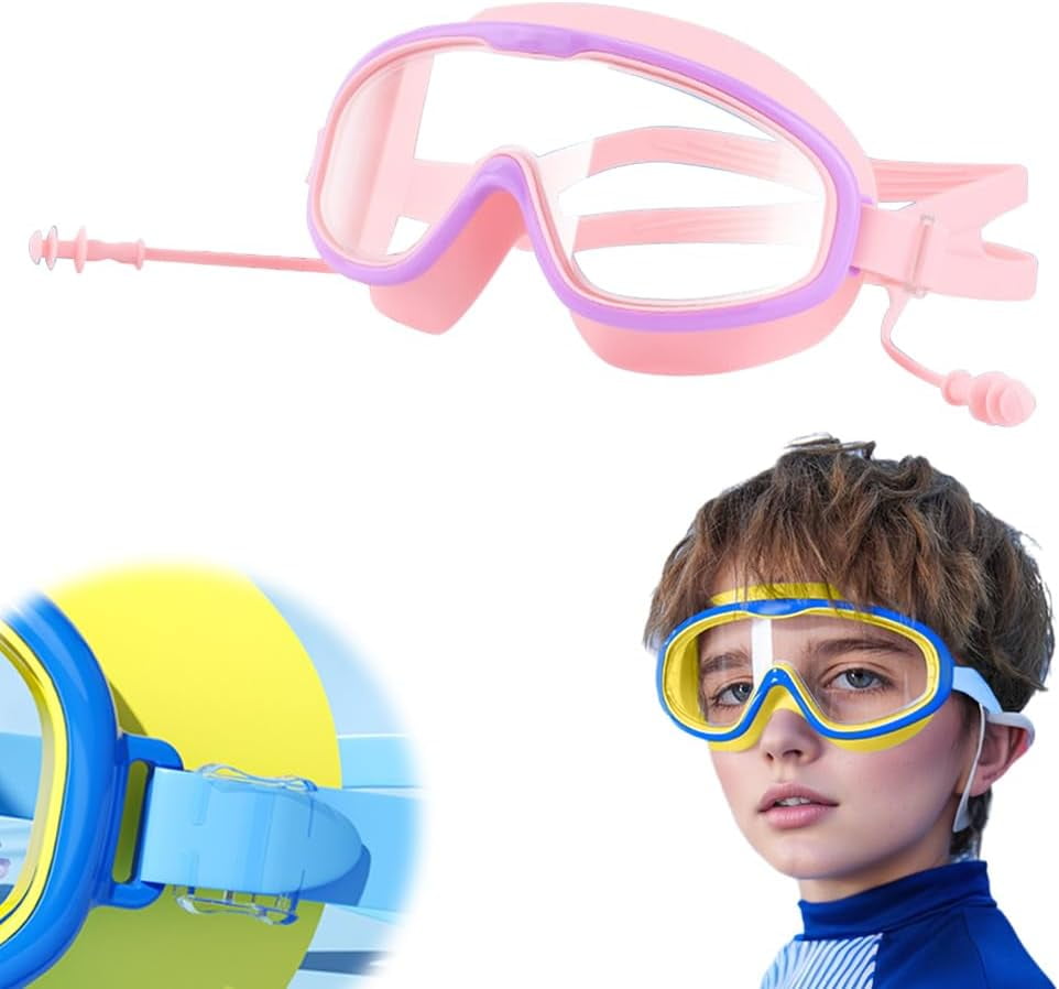 Hd Children's Large Frame Waterproof and Anti-fog Swimming Goggles ...