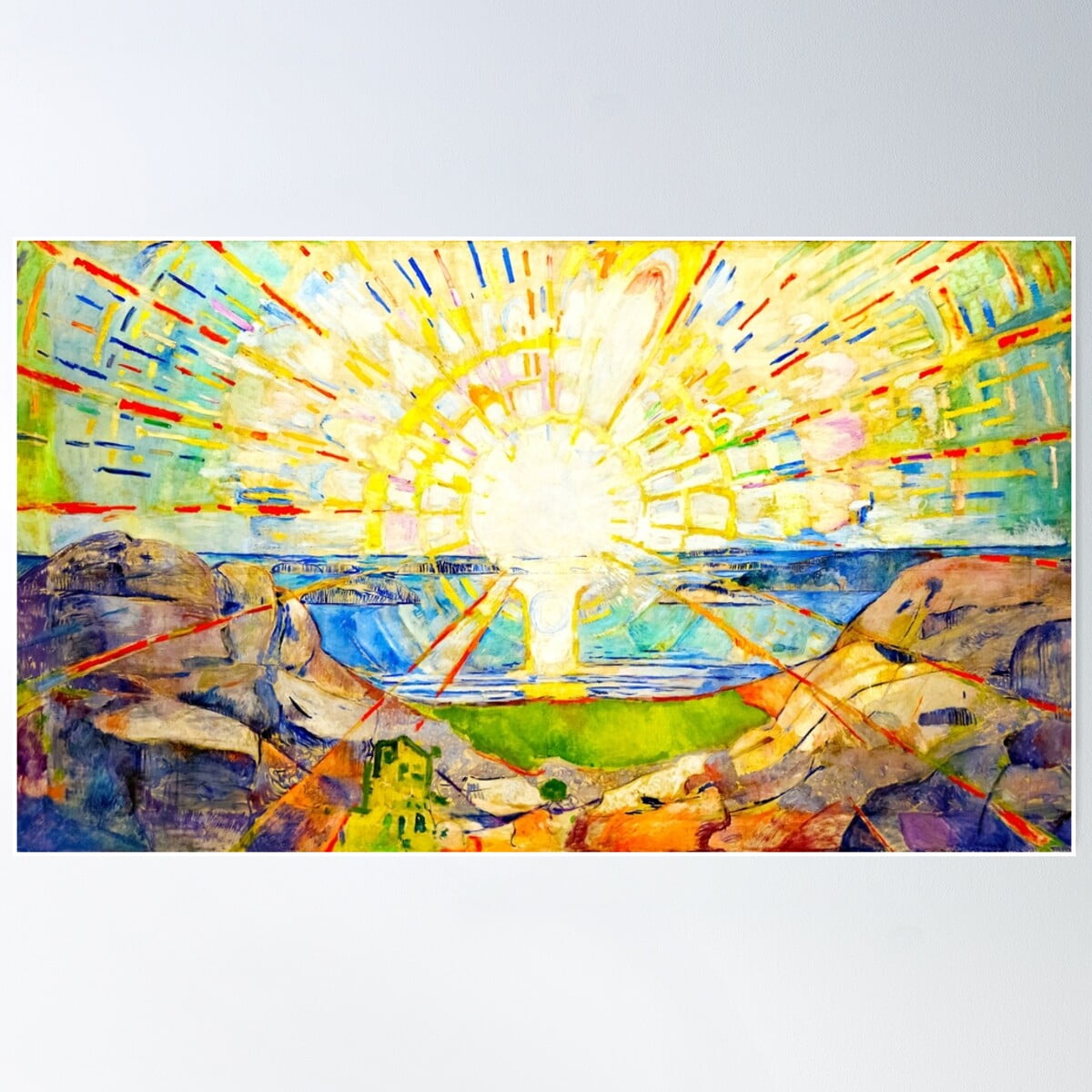 Hd Edvard Munch - The Sun 1911 Poster Wall Art, Modern Wall Decor For ...
