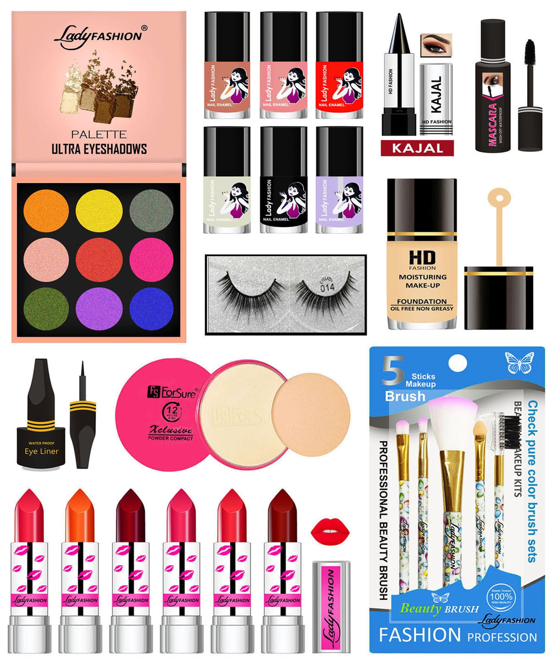 Hd Fashion 24-In-1 Makeup Kit Complete Beauty Essentials For Stunning ...