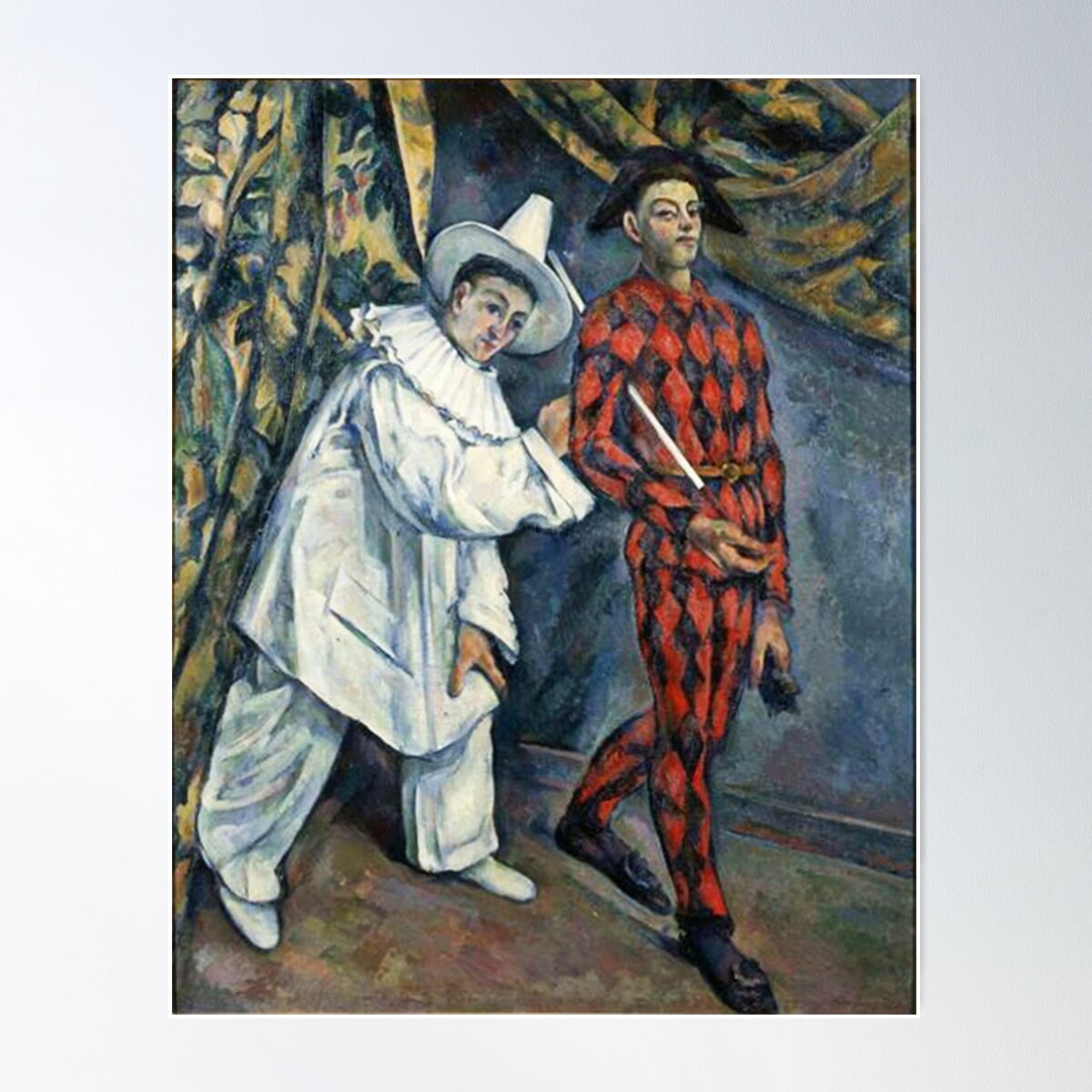 Hd Pierrot And Harlequin (Mardi Gras) , By Paul Cezanne 1888 High ...
