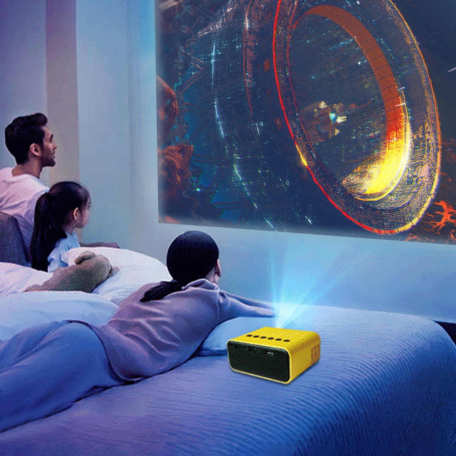 Vmvidoty Hd Projector Household Mini Projector Mobile Phone Tablet ...