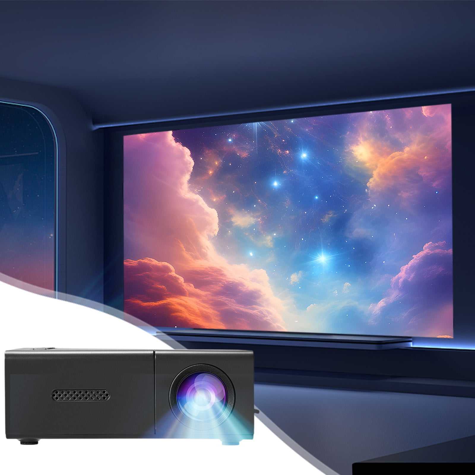 Vmvidoty Hd Projector Mini Projector Mini Portable Automatic HD ...