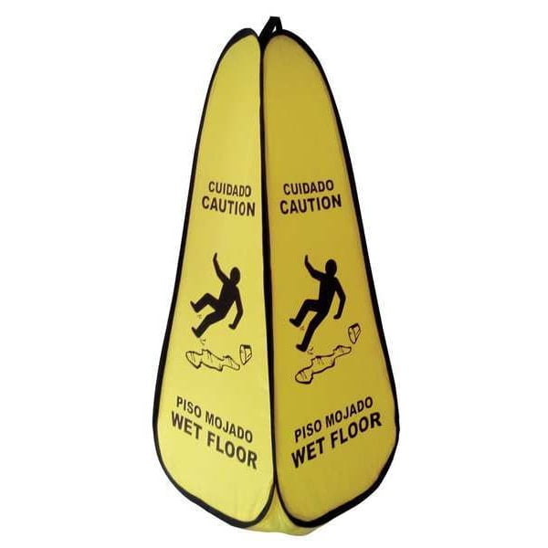 Soft Safety Sign, 36 in Height, 15 in Width, Nylon, Square, English ...