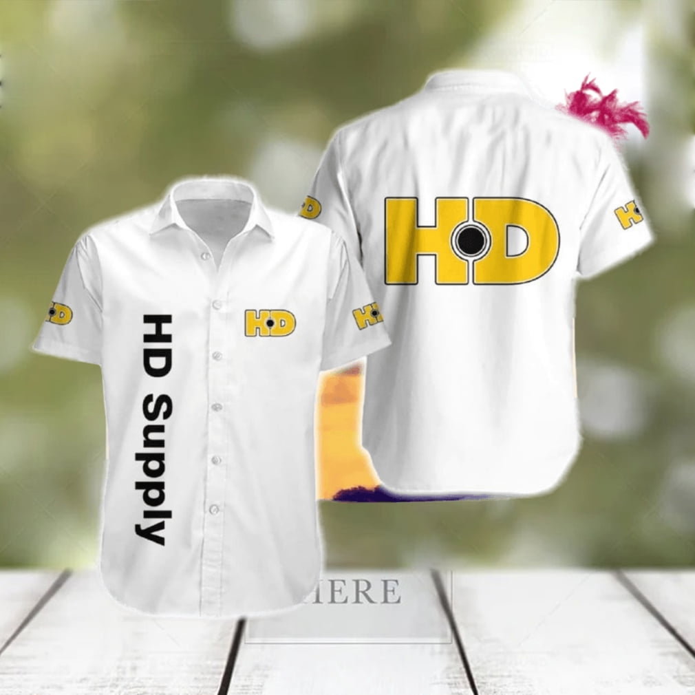Hd Supply Logo Brand Hawaiian Shirt White Color Gift Summer title ...