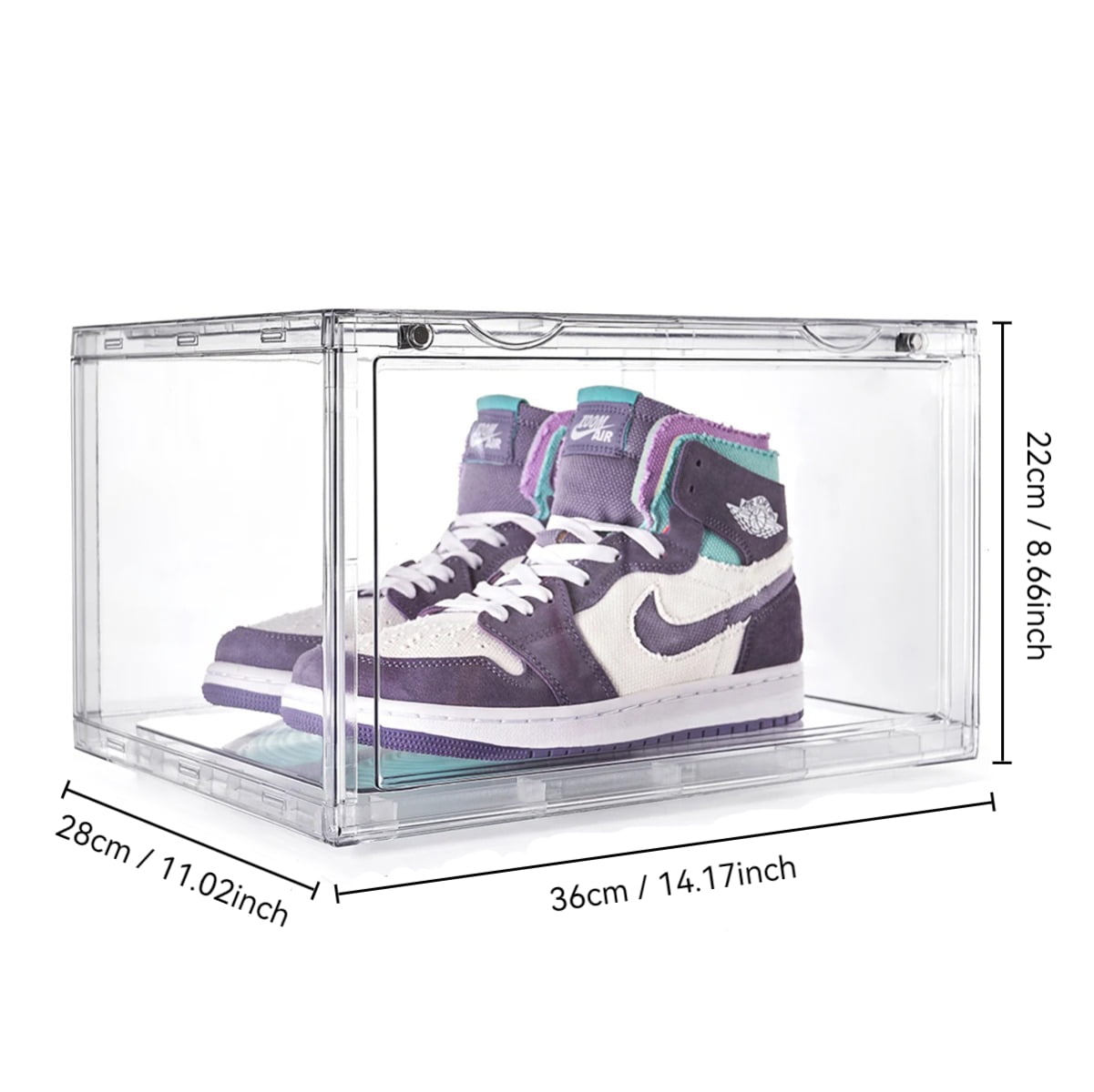 Hd Transparent Sports Shoes Storage Artifact Space Saving Organizer Plastic Home Sneakers Box ...