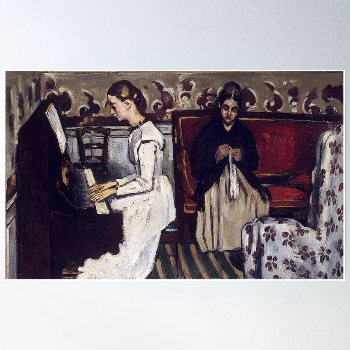 Hd Young Girl At The Piano, Overture By Paul Cezanne 1868 High ...