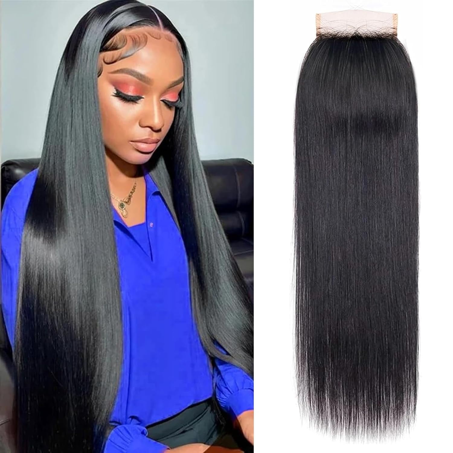 Hd closure 5x5 Straight Closure 16 Inch 5x5 Transparent Lace Closure ...