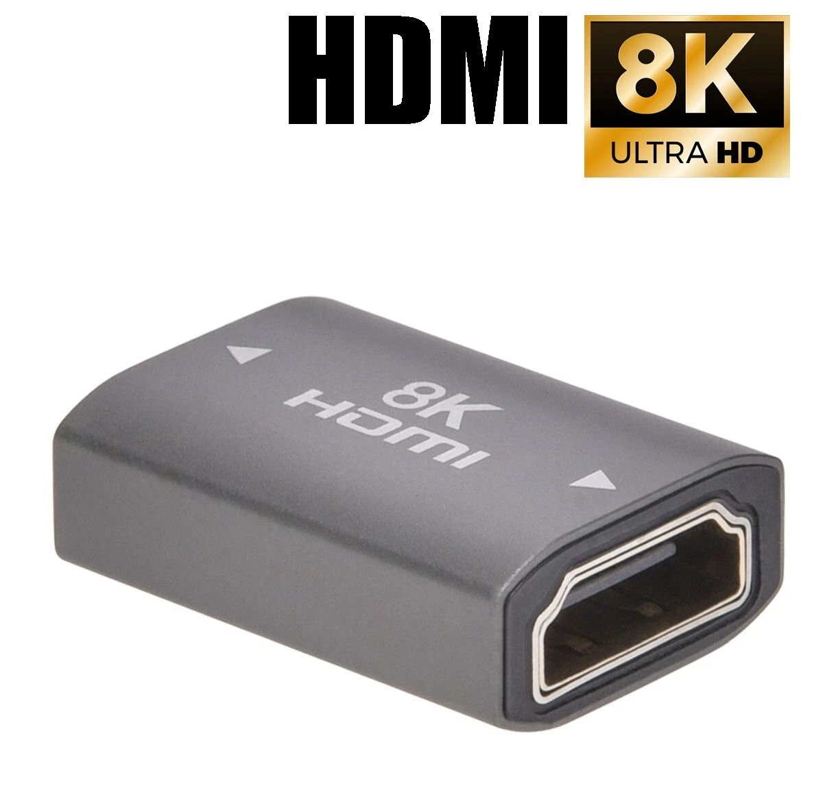 Hdmi 8K Uhd Female To Female Adapter Cable Gold Coupler Coupling Joiner ...