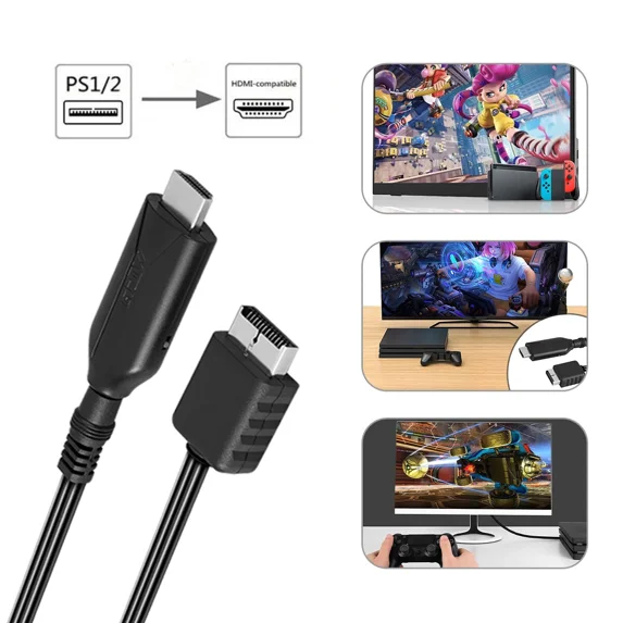 Hdmi Cable For Sony Ps1/Ps2 Console Ps1 Ps2 To Hdmi Adapter Video ...