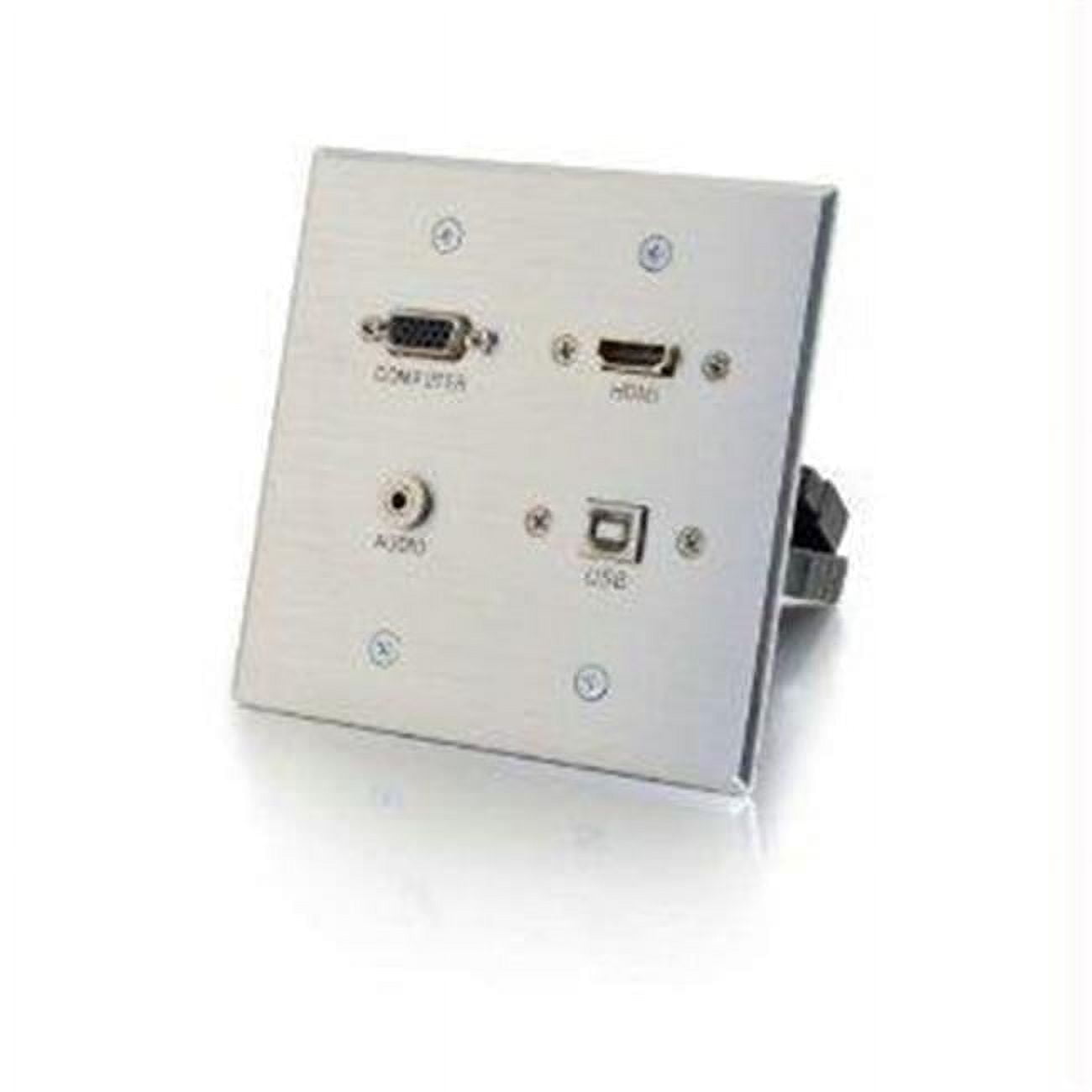 Hdmi, Vga, 3.5mm And Usb Pass-through Wall Plate - Aluminum - - Walmart.com