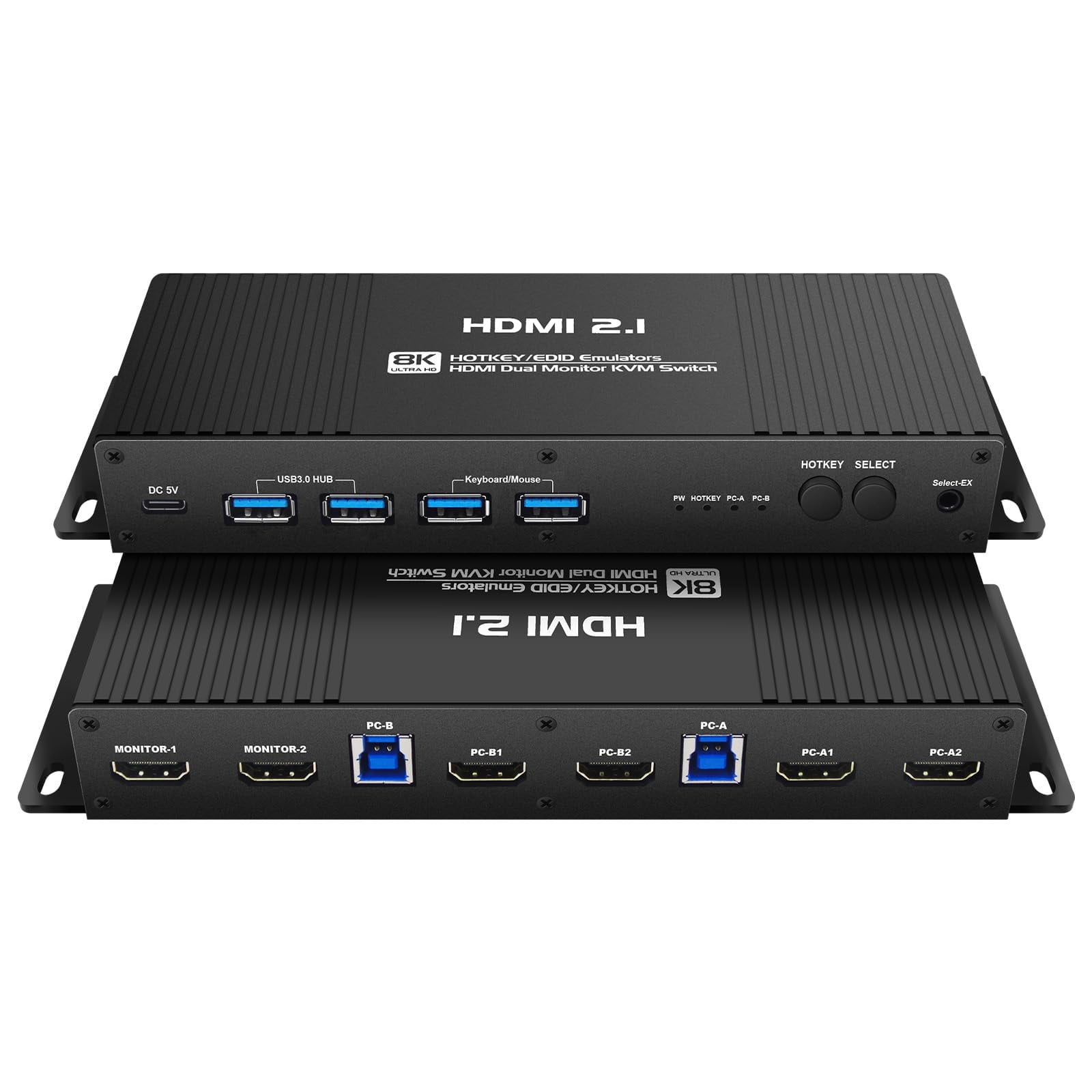 Hdmi kvm Switch 2 KEF16 Monitors 2 Computers 4k 144hz edid emulators ...