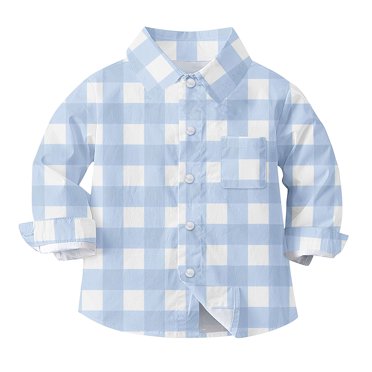 Boys Tshirts Kids Toddler Flannel Shirt Jacket Summer Plaid Prints ...