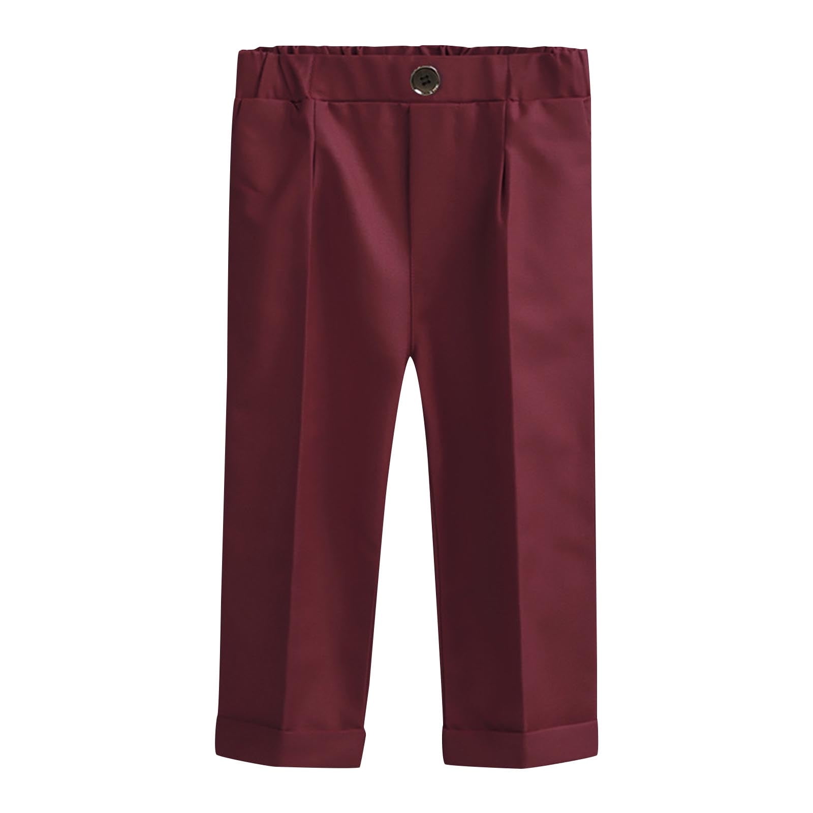 Hduncf Boys Dress Pants Regular Fit Formal Trousers Toddler Kids School ...