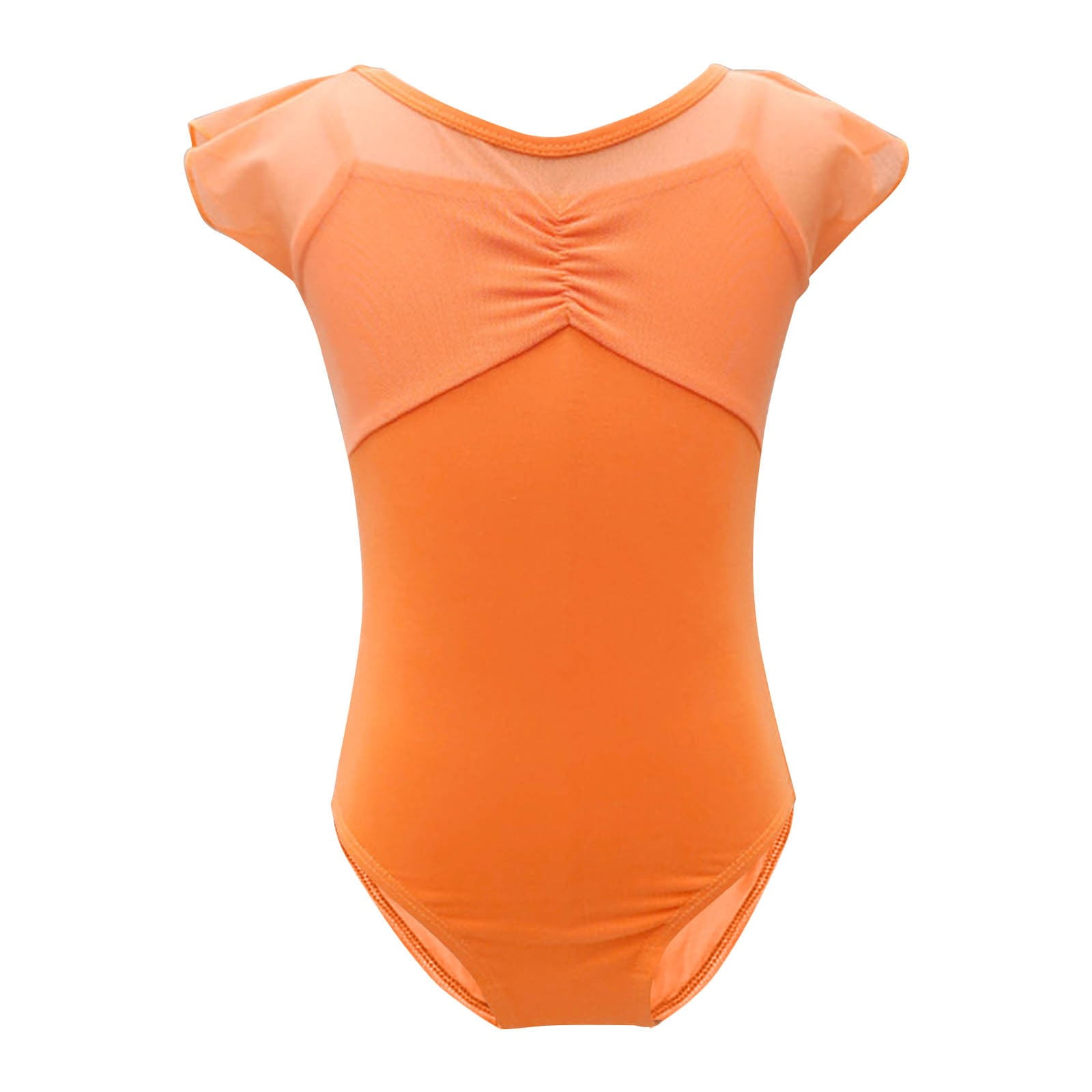 Hduncf Girls Gymnastics Leotards Crisscross Back - Kids Puff Sleeve ...