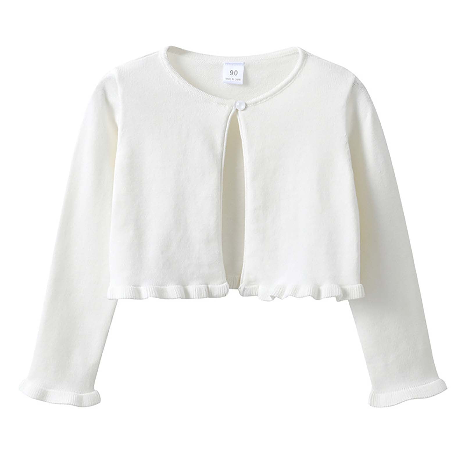 Hduncf Girls' Knit Toddler Cardigan Cotton Light Soft Button Closure ...