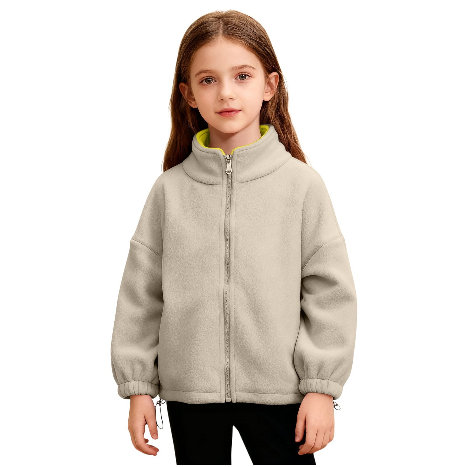 Hduncf Toddler Fleece Jacket Kids Full Zip Stand Collar Lightweight ...