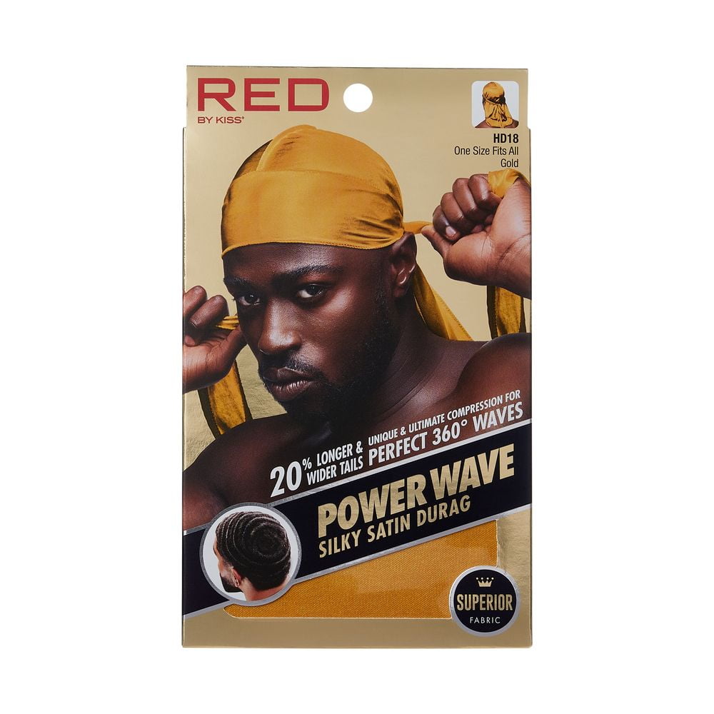 (Hdupp08) Red Silky Durag Gold Hd18 - Walmart.com
