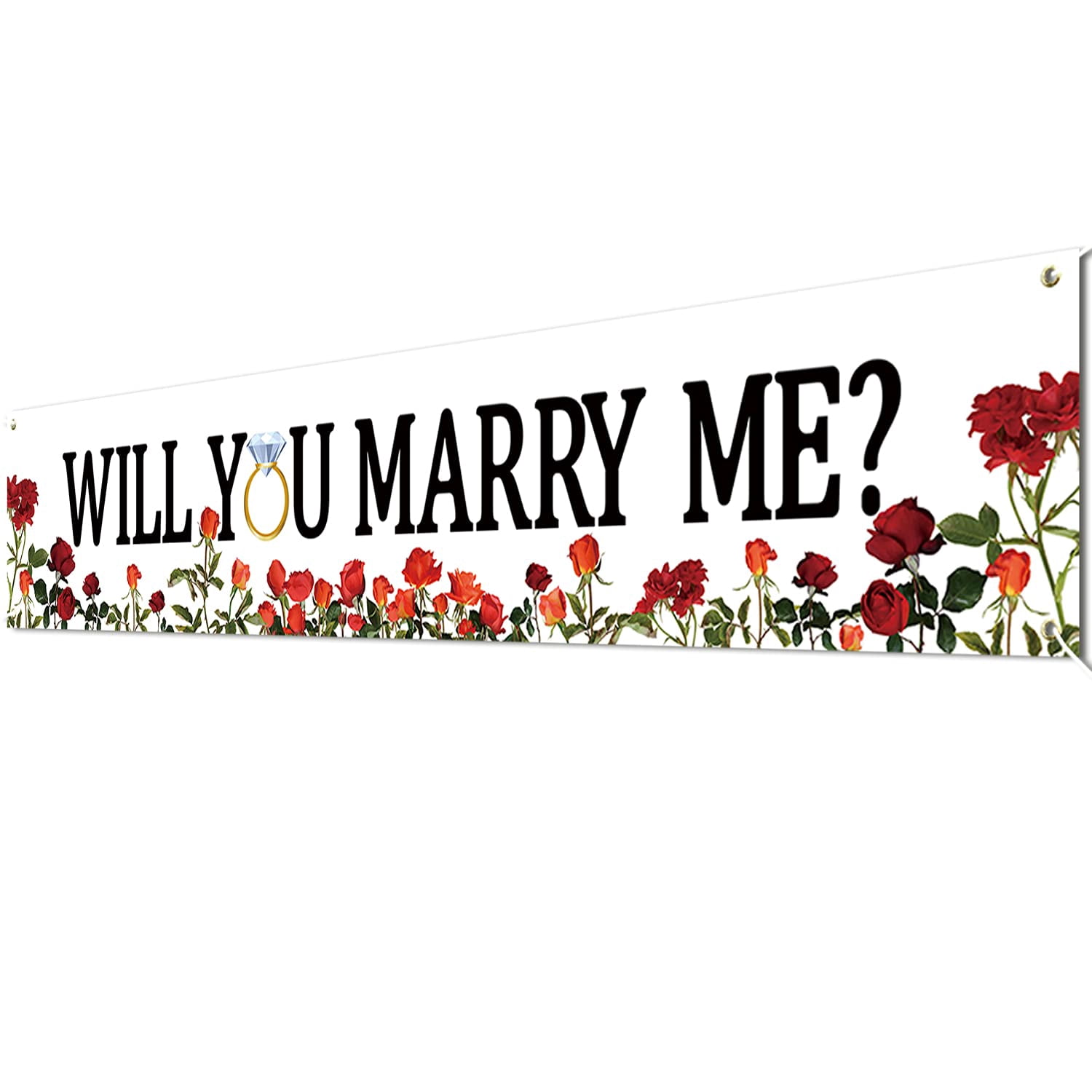 He Asked She Said Yes Banner Decorations Wedding Engagement Backdrop ...