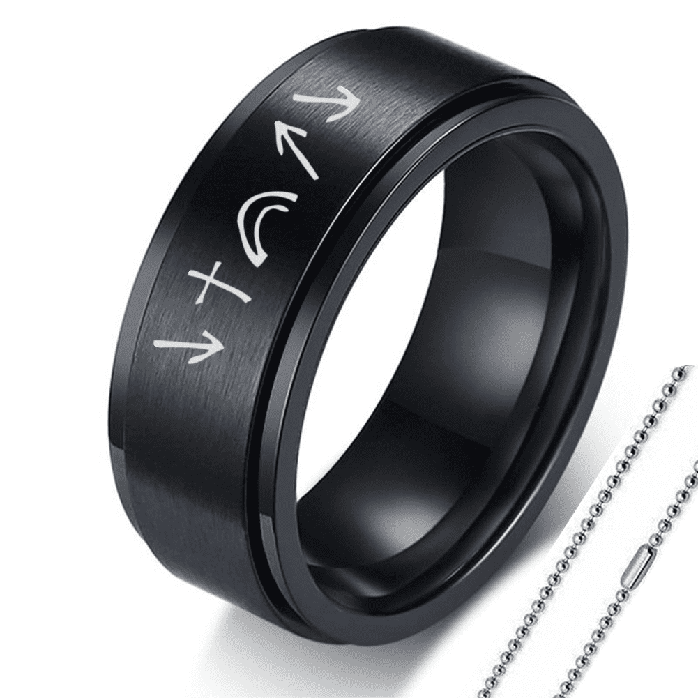 He Came Died Arose Ascended Coming Back Religious Spinner Ring ...