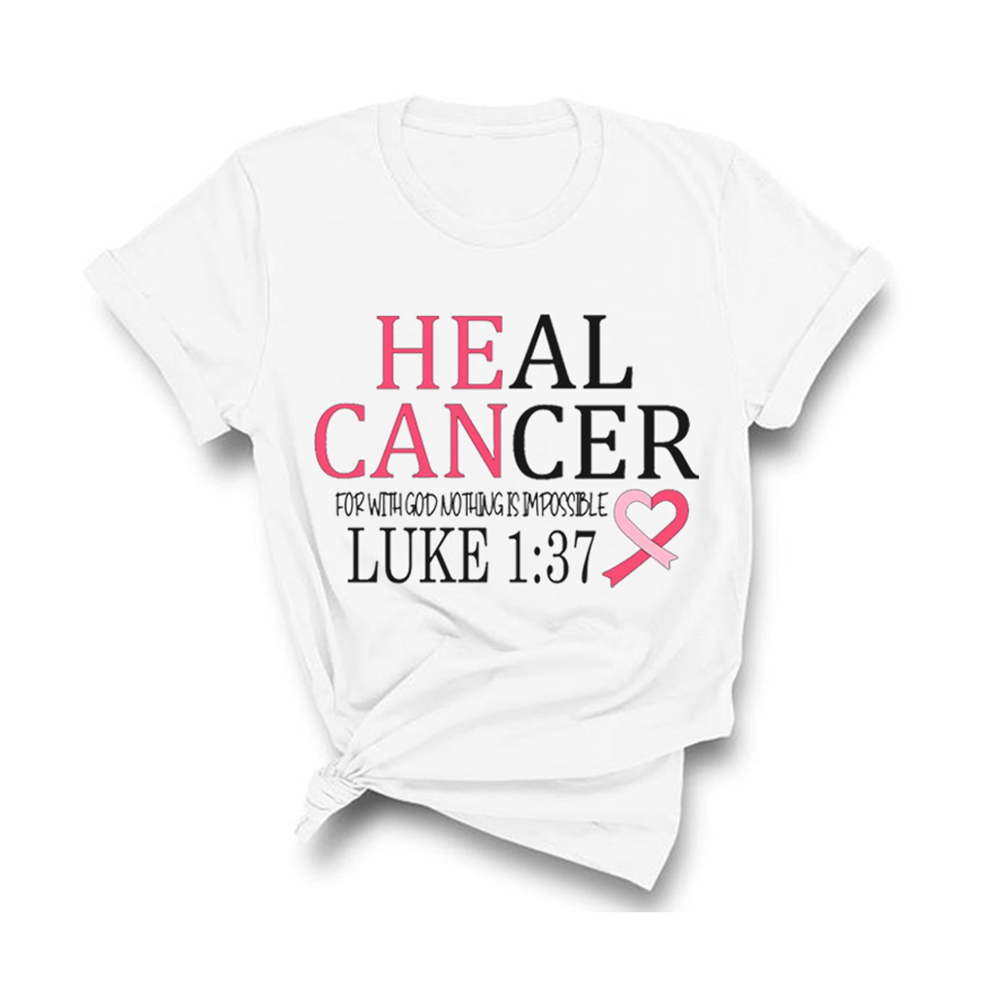 He Can Heal Cancer Breast Cancer Awareness Month T-Shirt, Crewneck ...