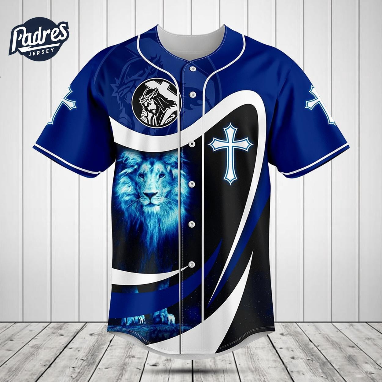 He Has Risen Blue Lion 3D Baseball Jersey Style - Walmart.com