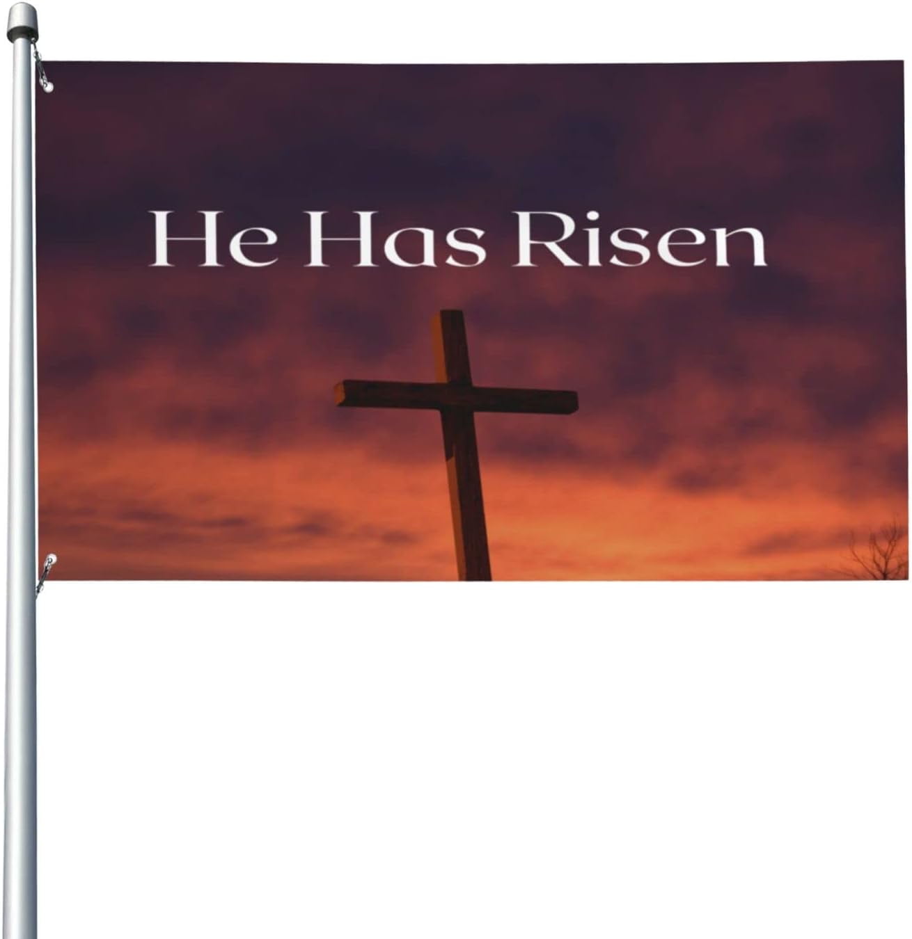 He Has Risen Easter Flag Christ Christian Jesus Flag 3x5 Ft Yard Sign ...