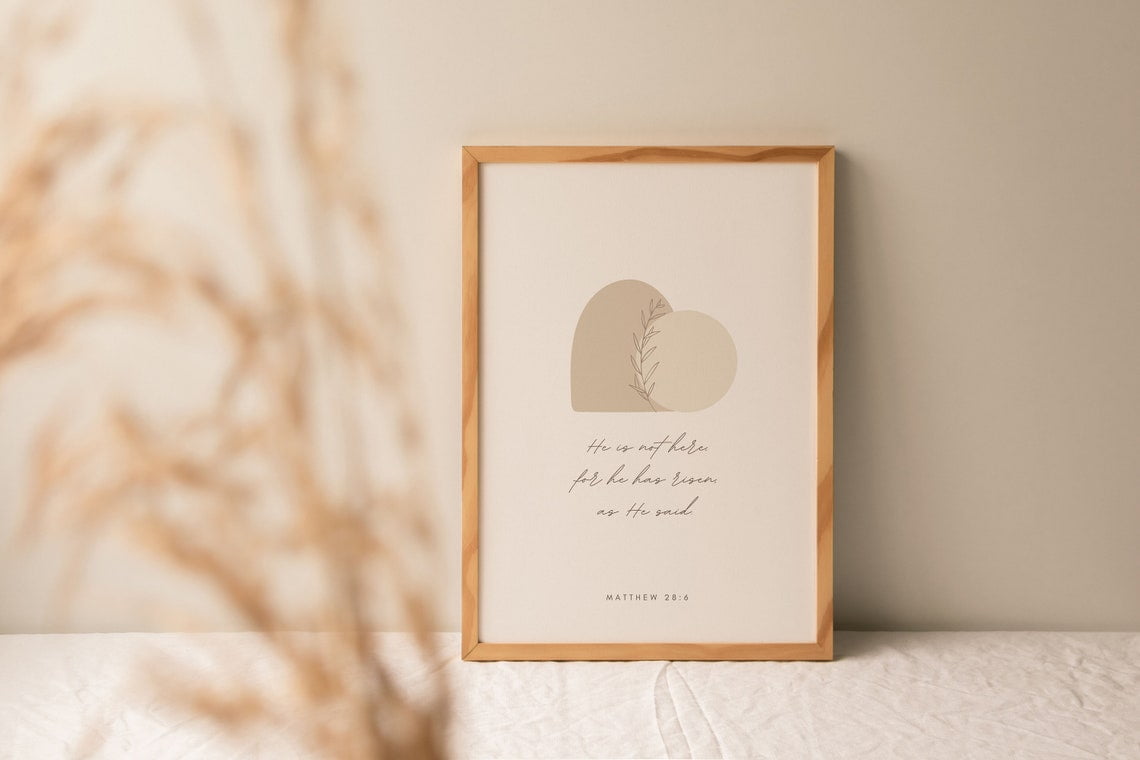 He Has Risen Easter Print: Christian Home Decor (Digital Download ...