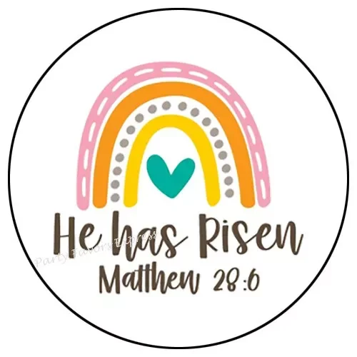 He Has Risen Easter Sticker Party Favors Sticker Envelope Seals Labels ...