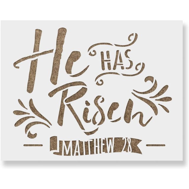 He Has Risen Stencil - Bible Stencils, Bible Stencil, He Has Risen ...