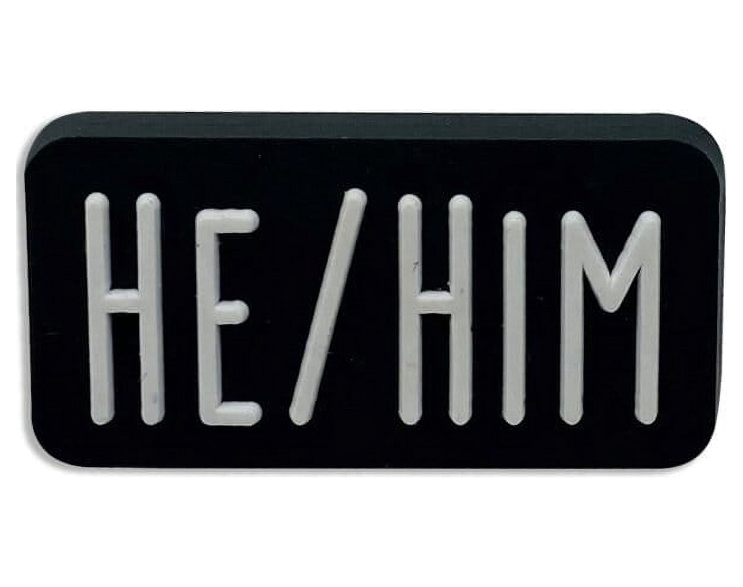 He Him Black Rectangle Pronoun Silicone Pins - 100 Pins - Walmart.com