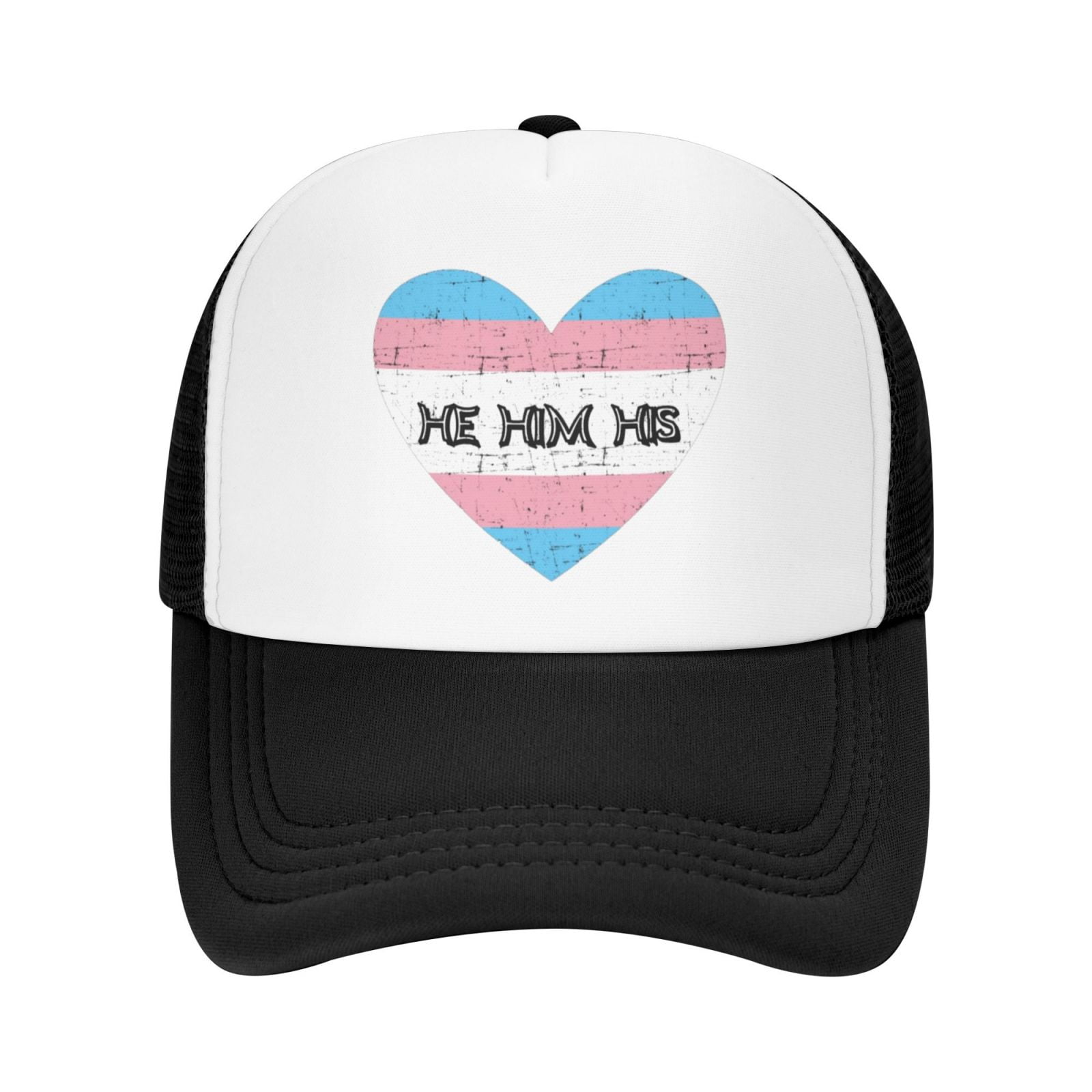 He Him His Transgender Pride Pattern Hats for Men Women Mesh Baseball ...