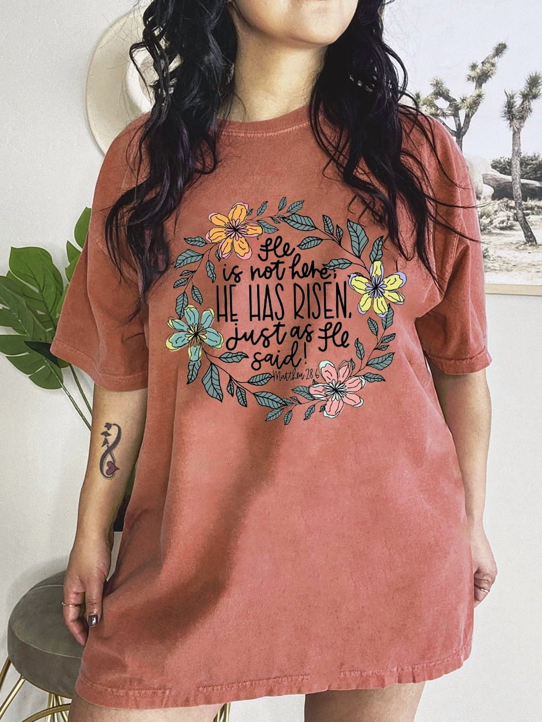 He Is Not Here He Has Risen Easter T-Shirt - Walmart.com