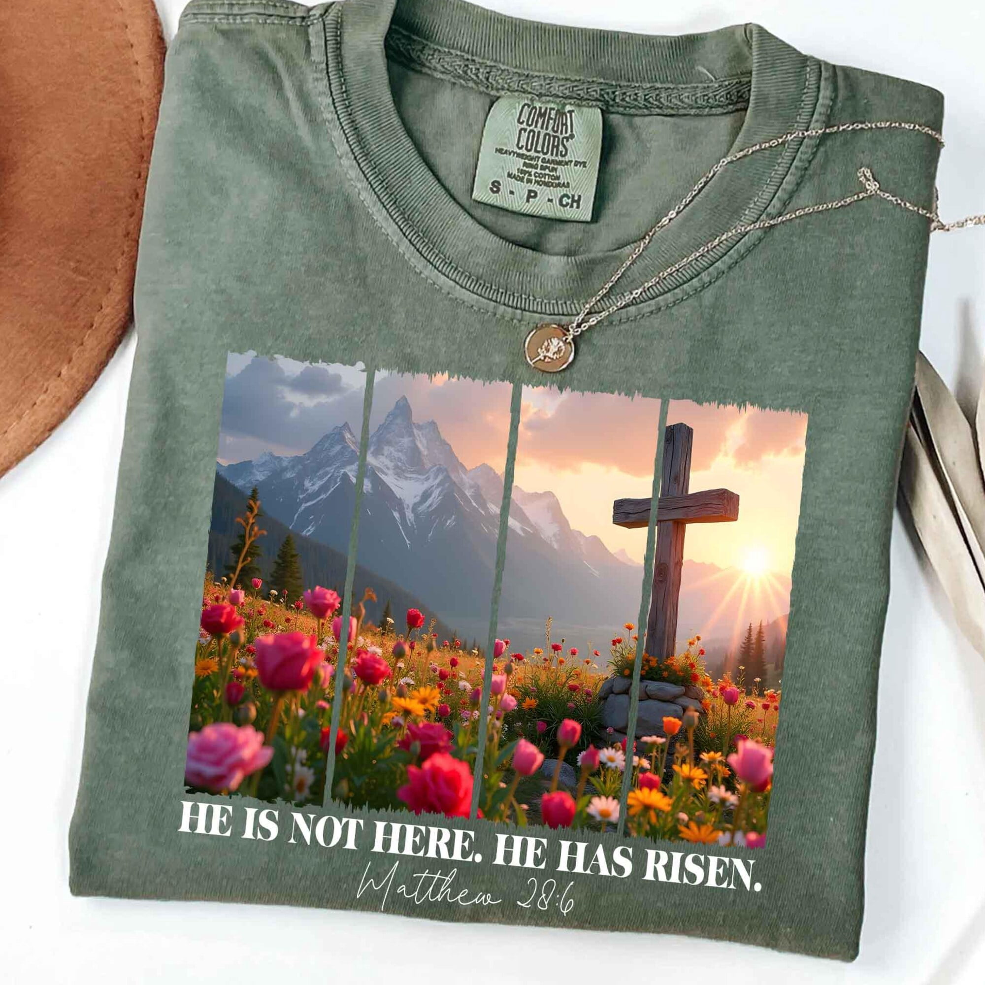 He Is Not Here He Has Risen TShirt Easter Christian TShirt Jesus Easter ...