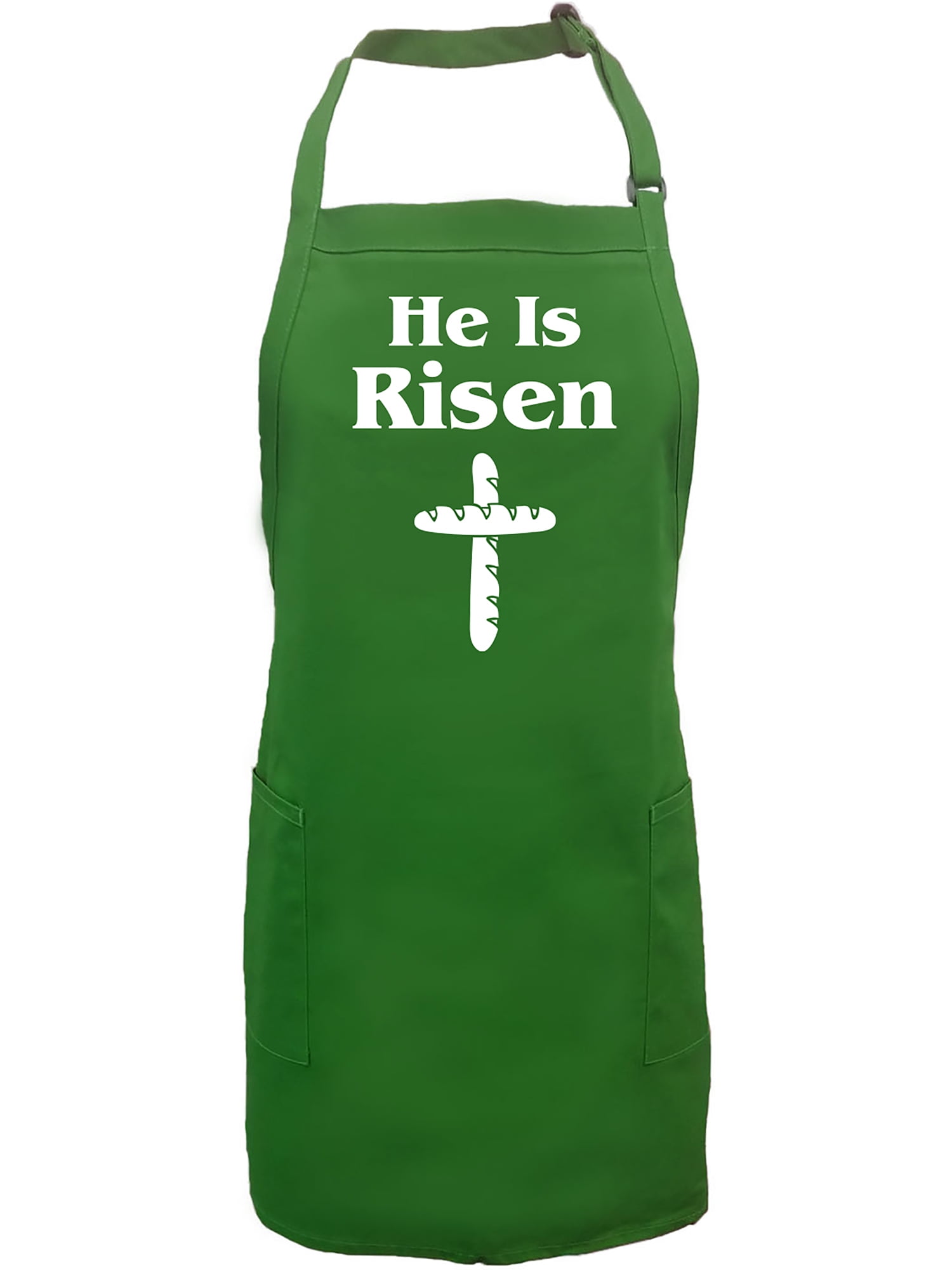 He Is Risen (Bread Cross) Apron with 2 patch pockets - Walmart.com
