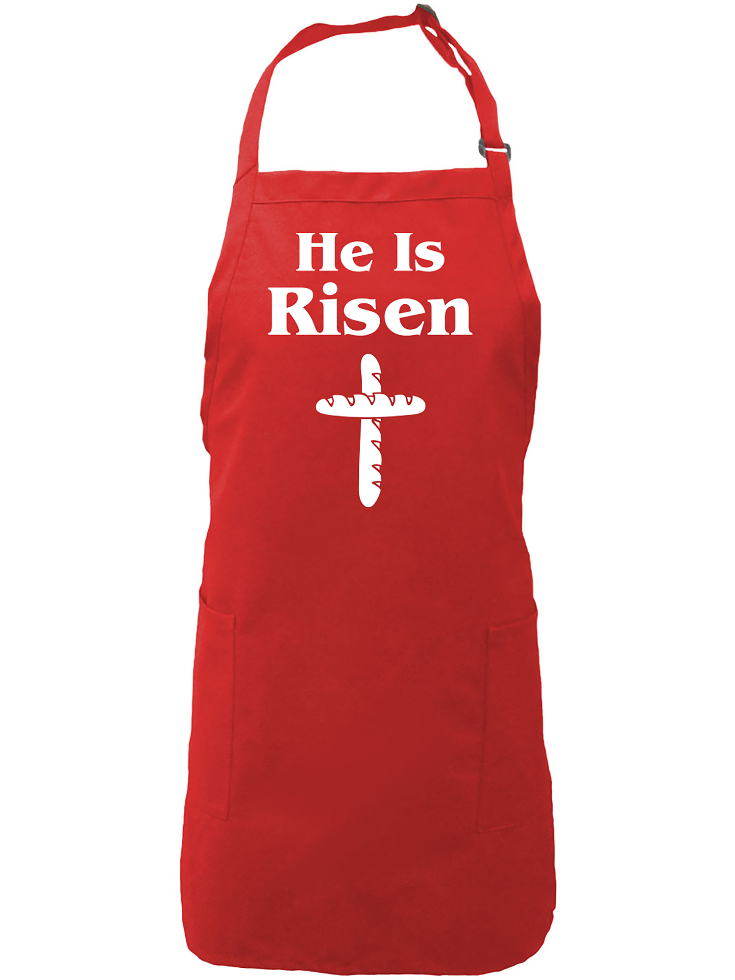 He Is Risen (Bread Cross) Apron with 2 patch pockets - Walmart.com