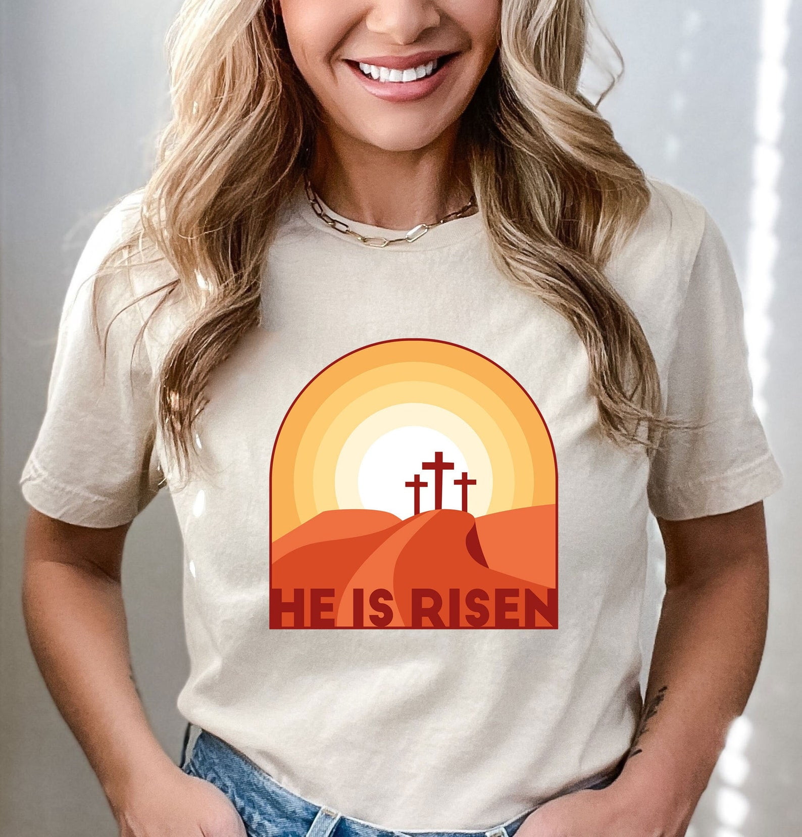 He Is Risen Cute Christian Shirt, Matthew 21:6 Bible Verse Shirt, Cross Christ Tee, Jesus Lover ...