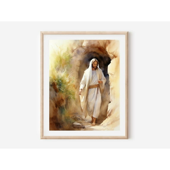 He Is Risen Easter Art: Resurrection Of Jesus Christ Picture Digital ...