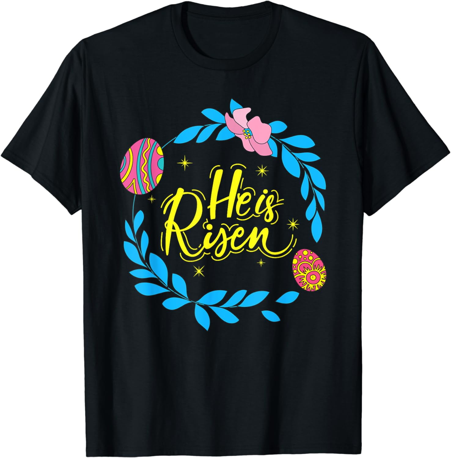 He Is Risen Easter Day Jesus Religious Christian Bible Verse T-Shirt ...