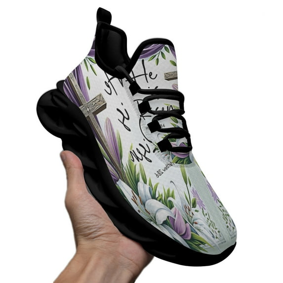 He Is Risen Easter Shoes Sneakers Black Size 10 - Walmart.com