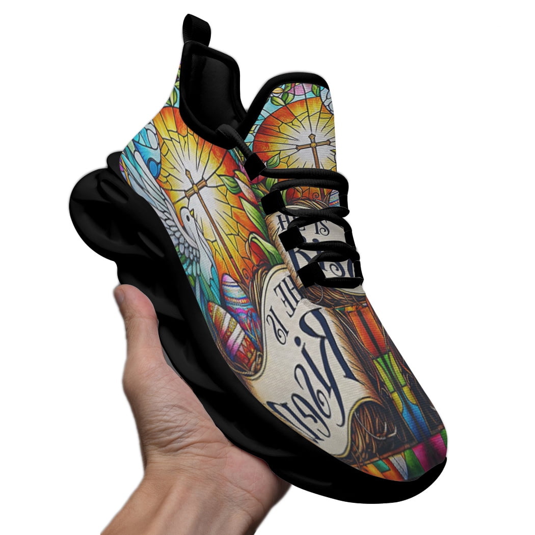 He Is Risen Easter Shoes Sneakers Black Size 11.5 - Walmart.com