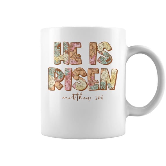 He Is Risen Easter Spring Florals Coffee Mugs - Walmart.com